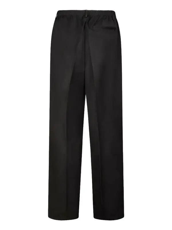 CELLAR DOOR Pleated Elasticated-waistband Trousers - Black