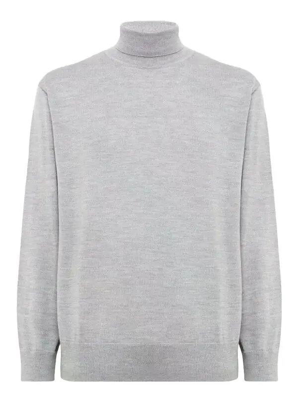 LANEUS Roll-neck Sweater - Grey