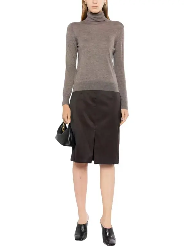 N.peal Margot Roll-neck Top - Grey