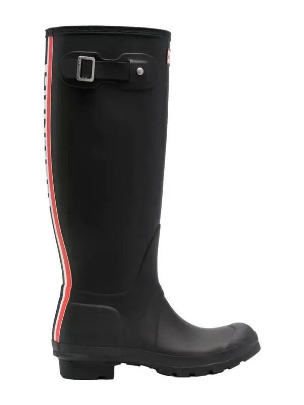 Hunter Tri-colour Logo Boots - Black