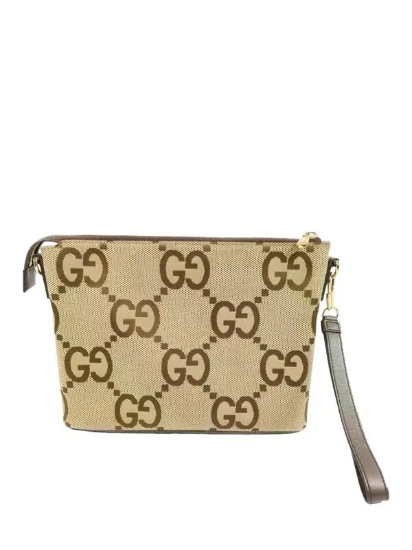Gucci Jumbo Gg Clutch Bag - Neutrals