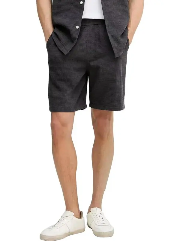Marc O'polo Waffle-knit Drawstring Shorts - Grey