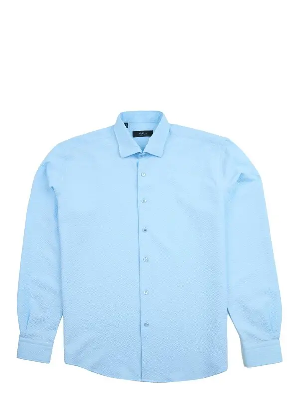 EIGHT X Texture Button Down Shirt Sky - Blue
