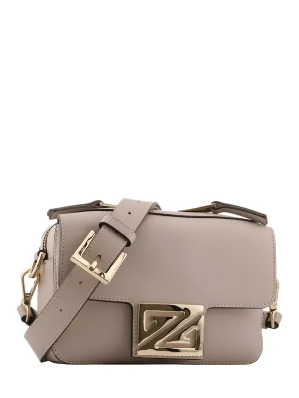 ZIPPERLY Picco Bag Italian Genuine Leather Crossbody Bag Made In Italy Neutrals - Black