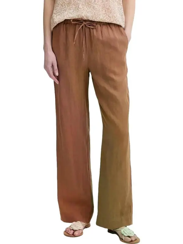 Marc O'polo Drawstring Wide-leg Cotton Trousers - Brown