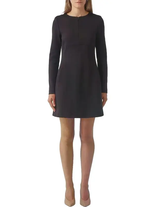 Max Mara Long-sleeve A-line Mini Dress - Black