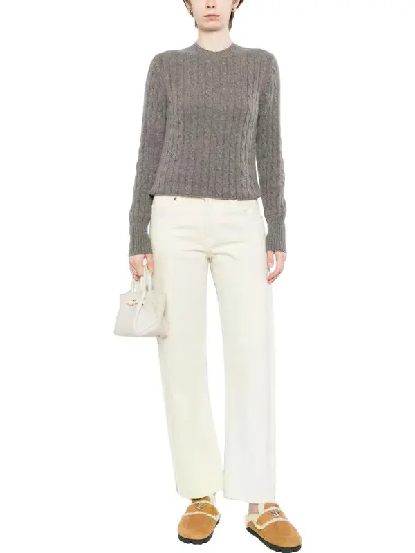 N.peal Adelyn Cable-knit Top - Grey