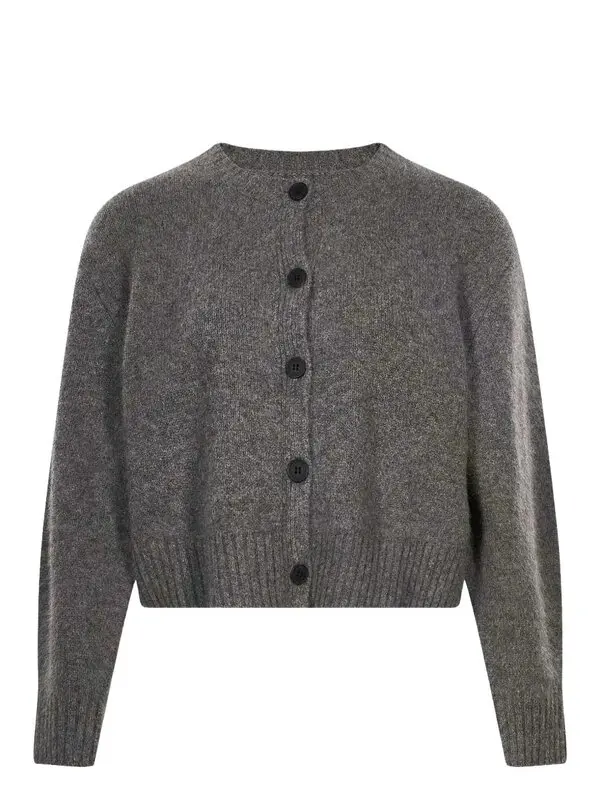 Loulou De Saison Ribbed-trim Button-up Cardigan - Grey