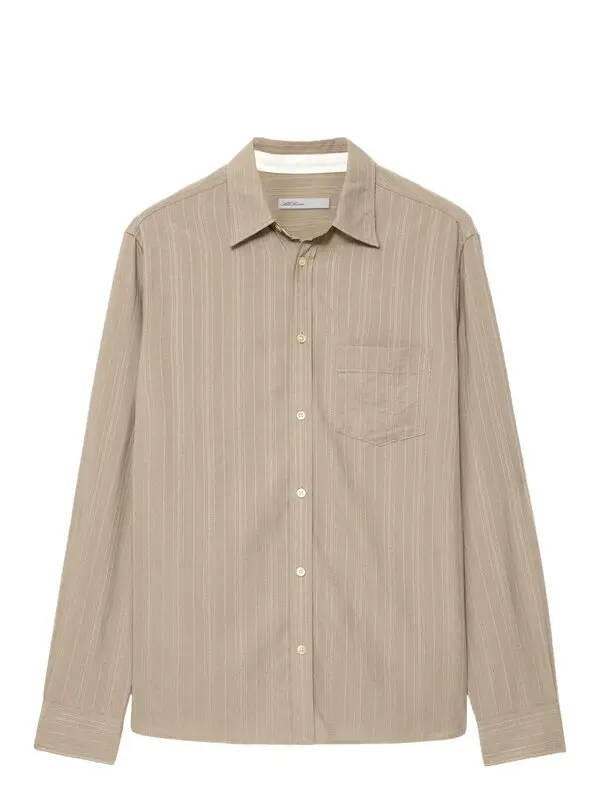 ALLSAINTS Stripe Duke Shirt - Brown