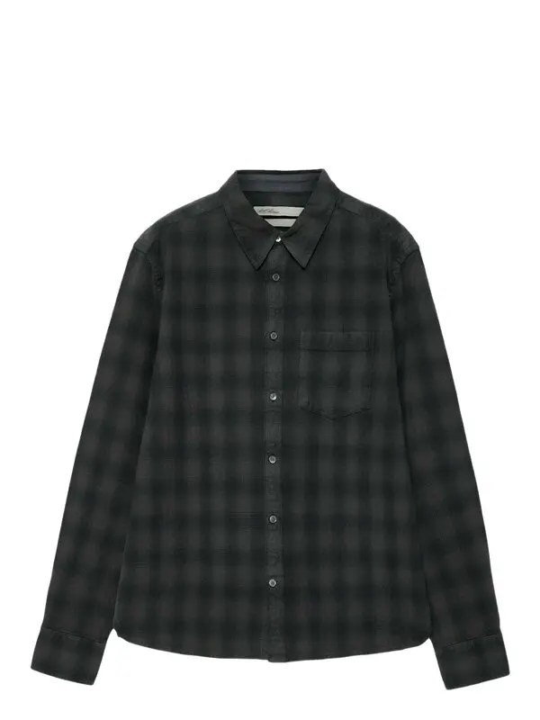 ALLSAINTS Organic Cotton Check Bower Shirt - Black
