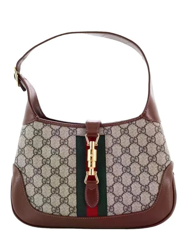 Gucci Jackie 1961 Gg Coated Canvas Small Hobo Bag - Brown