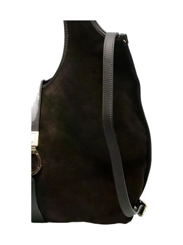 MARC ELLIS Suede Leather Shoulder Bag - Brown