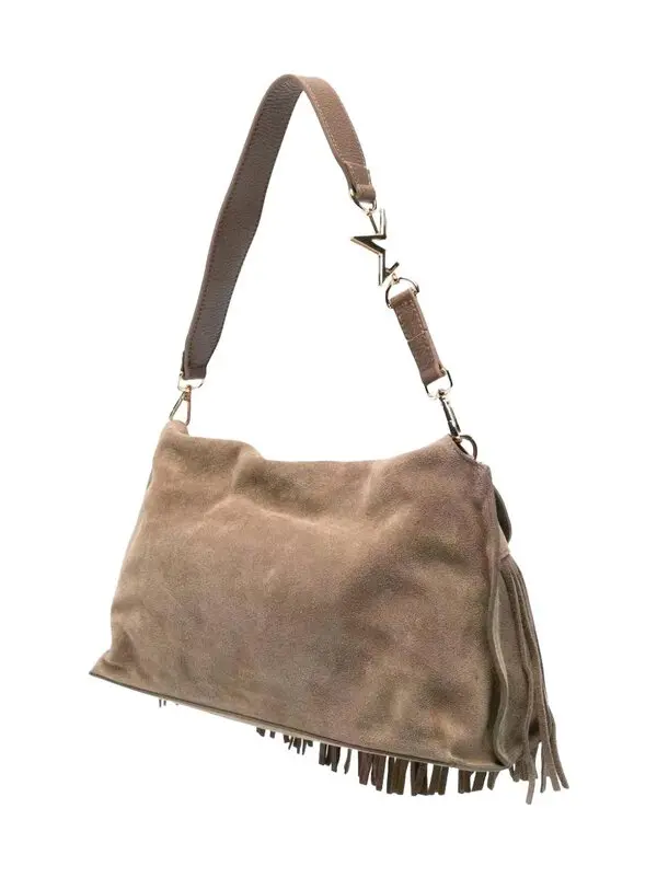 MARC ELLIS Fringed Suede Shoulder Bag - Neutrals