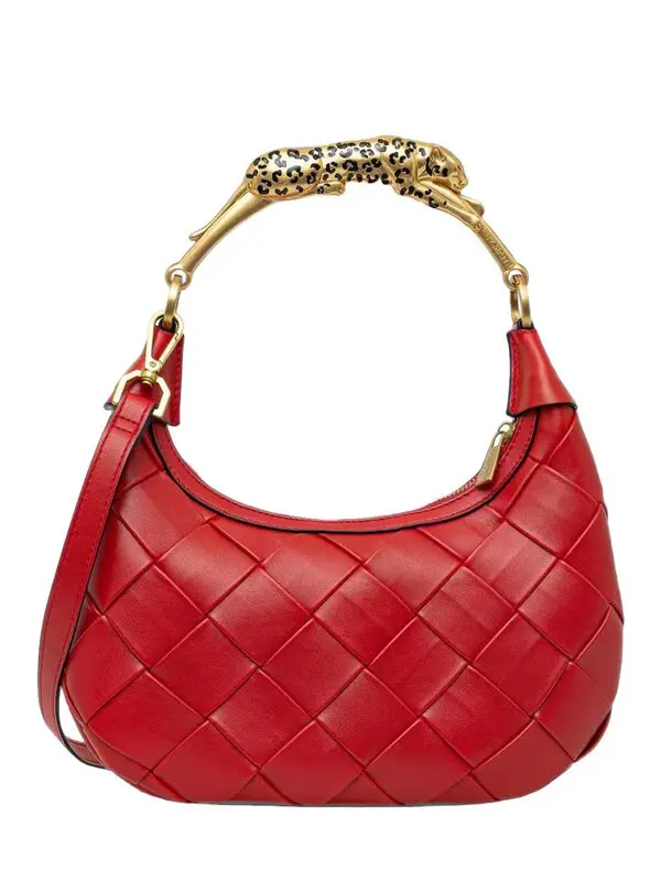 Lola Casademunt Woven Leopard-handle Tote Bag - Red