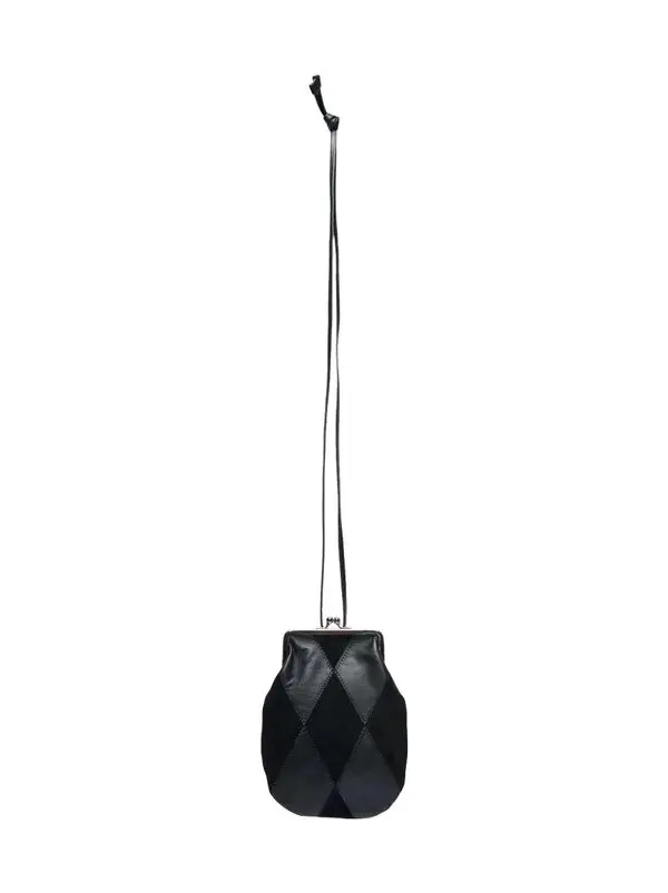Y’s Patchwork Kiss-lock Purse - Black