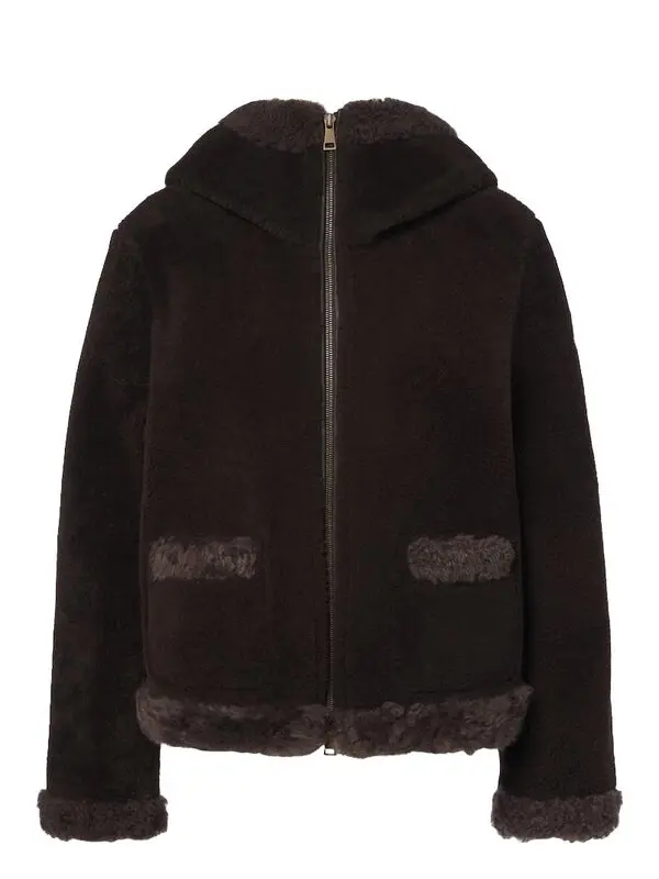 Moncler Leuctre Shearling-trimmed Down Jacket - Brown