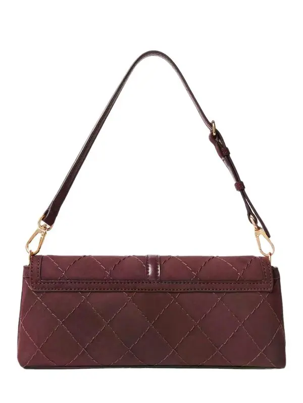 Stella McCartney Quilted Padlock-detail Clutch Bag - Red