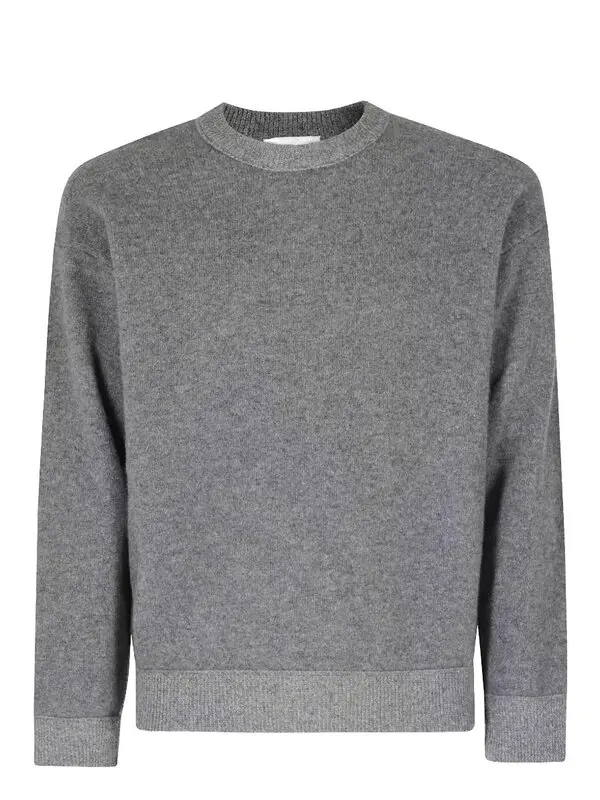 ROBERTO COLLINA Crew-neck Knitted Sweater - Grey