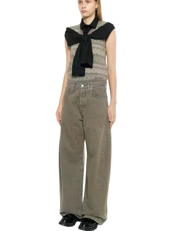 SSSTEIN Deformation Wide-leg Jeans - Neutrals