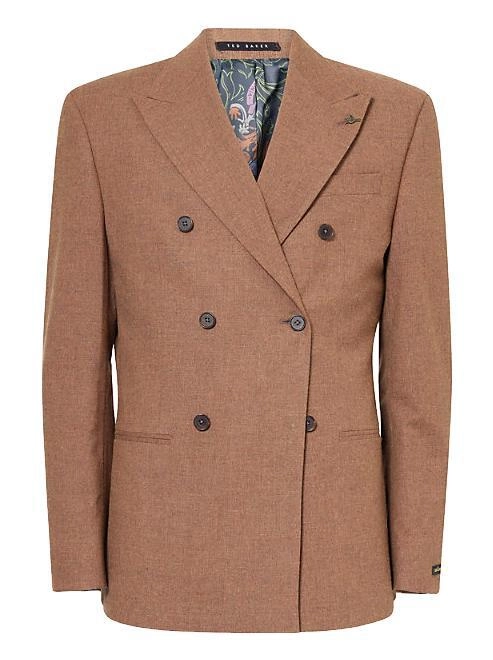 TED BAKER X THE GENTLEMAN Ted Baker X The Gentlemen Puppytooth Wool-blend Blazer - Rust