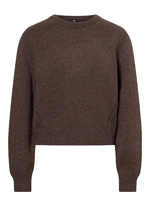 Paige Zaire Ribbed-trim Wool-blend Jumper - Sable