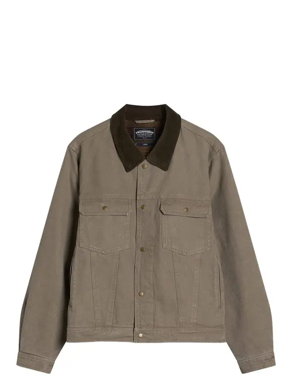 FRIZMWORKS Heavy Canvas Storm Trucker Jacket - Mud