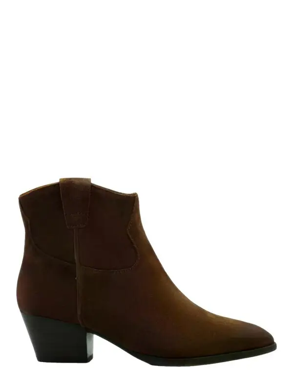 Ash Fame Suede Ankle Boots - Brown