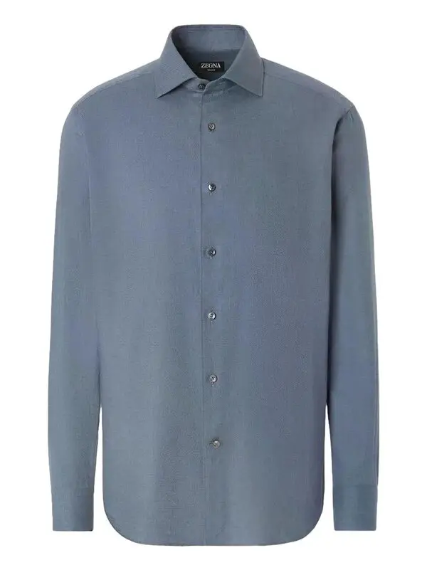Zegna Light Cashco Shirt - Blue