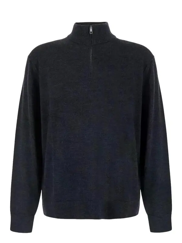 Calvin Klein Half-zip Wool Sweater - Grey