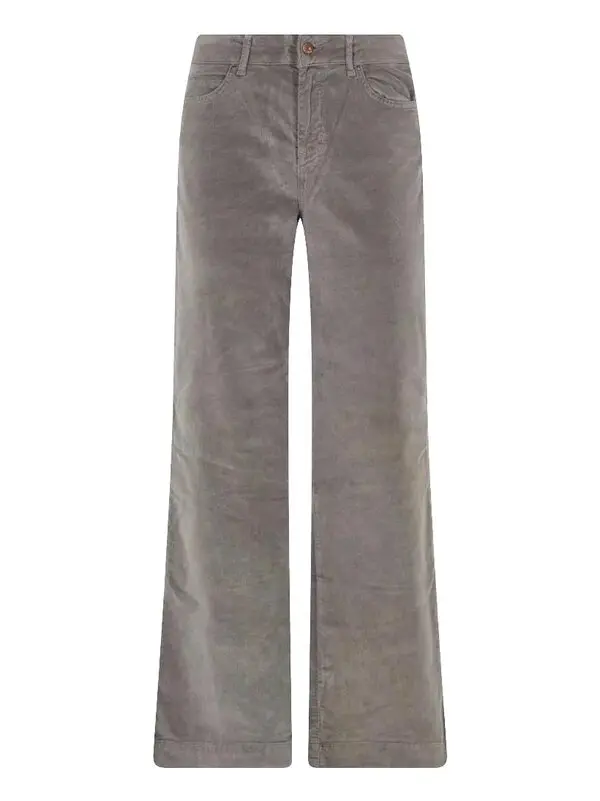 CIGALA'S Corduroy Palazzo Pants - Grey