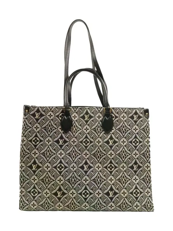 LOUIS VUITTON Gm Onthego Monogram Jacquard Tote Bag - Black