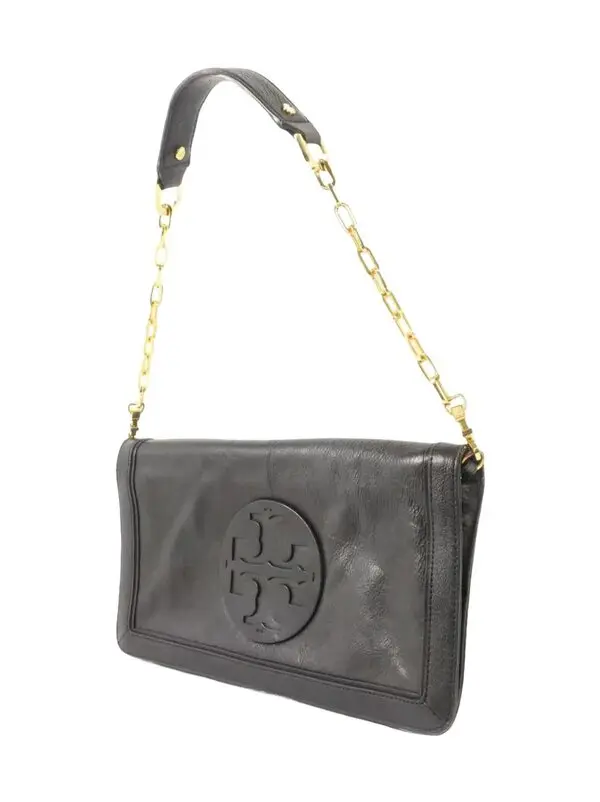 Tory Burch Logo Shoulder Bag - Black