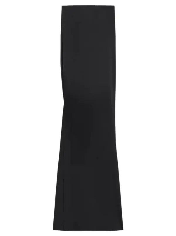 COURREGES Maxi Satin Bustier Dress - Black