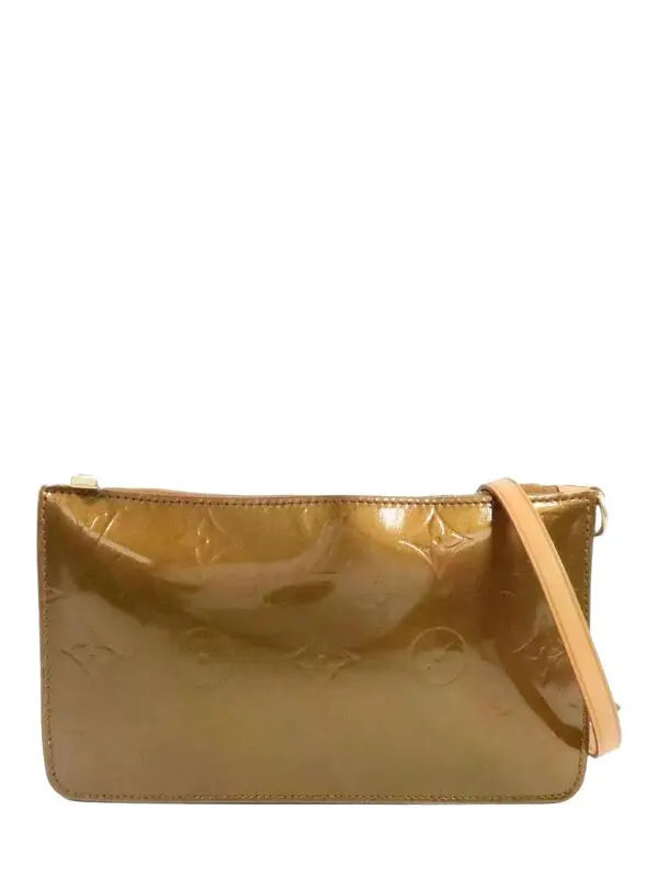LOUIS VUITTON Monogram Vernis Lexington Pochette Clutch Bag - Brown