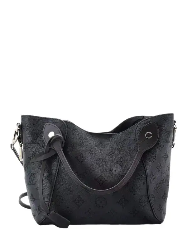 LOUIS VUITTON Hina Handbag Mahina Leather Pm Shoulder Bag - Black