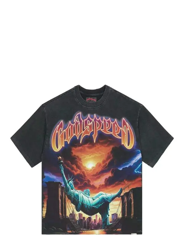 GODSPEED Burnt Bridges Graphic-print T-shirt - Black