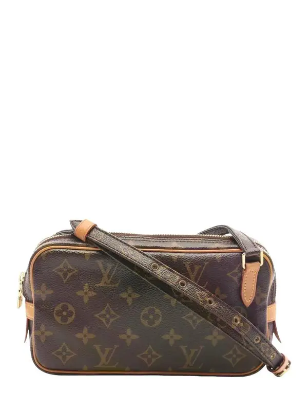 LOUIS VUITTON 2003 Monogram Pochette Marly Bandouliere Crossbody Bag - Brown