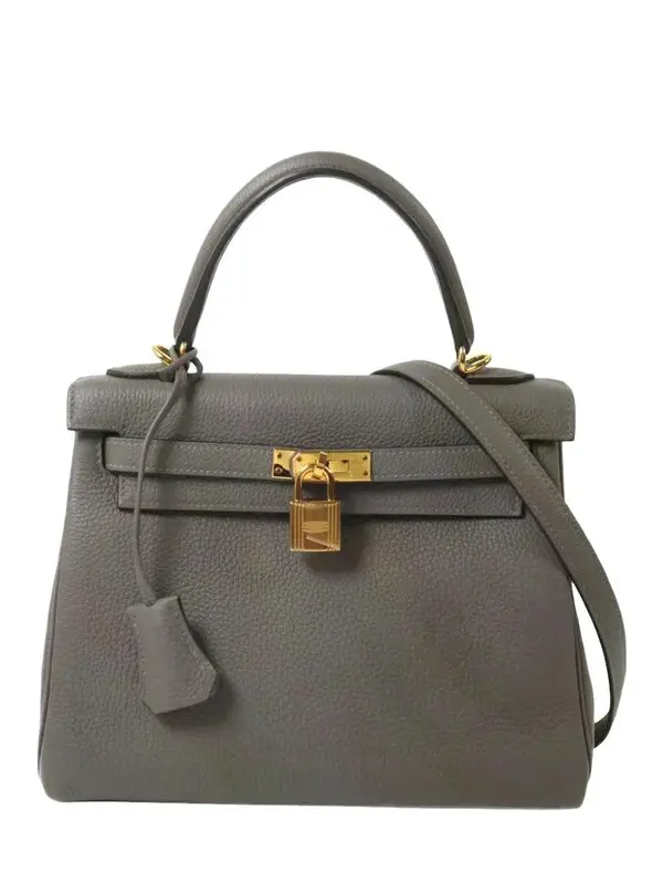 Hermès 2022 25 Kelly Togo Tote Bag - Grey