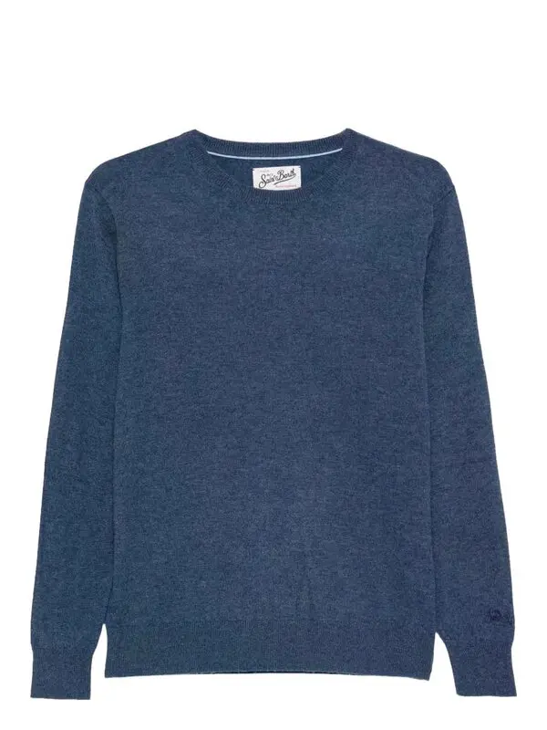 MC2 SAINT BARTH Fine-knit Crew-neck Sweater - Blue