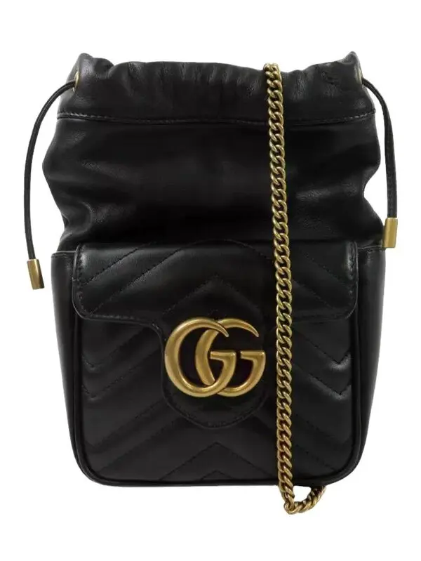 Gucci Mini Gg Marmont Bucket Bag - Black