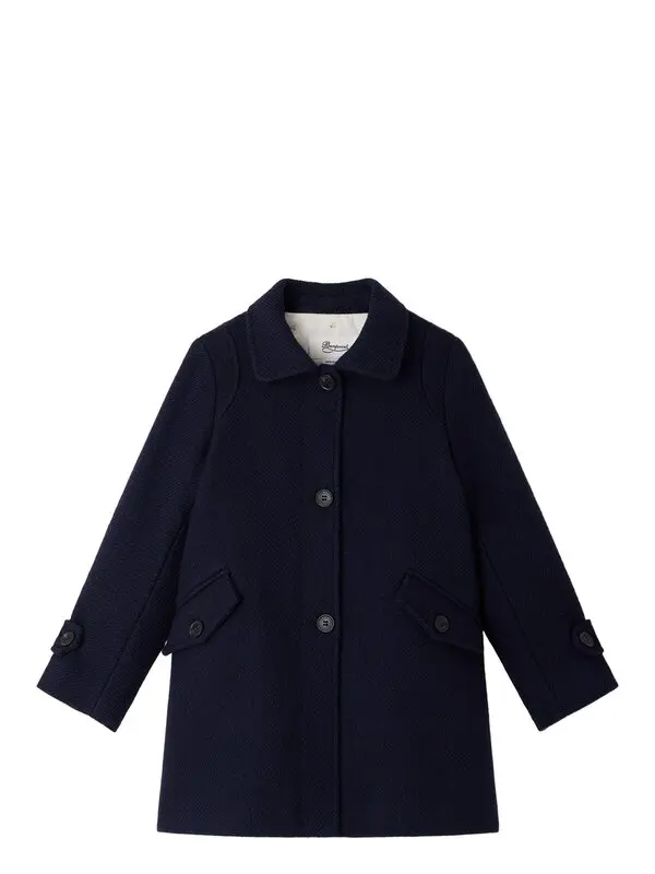 Bonpoint Cotton-wool Coat - Navy