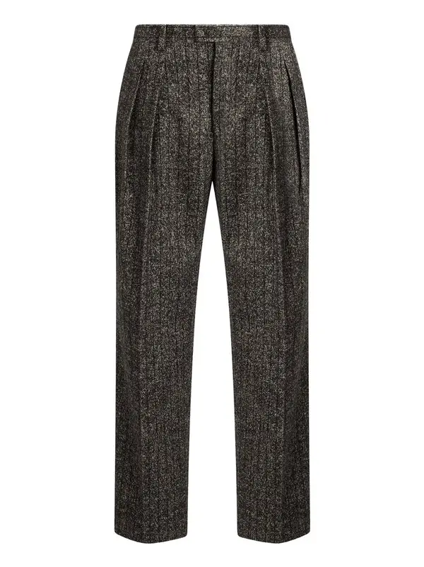 Dolce & Gabbana Striped Wool Blend Trousers Pants And Shorts - Multicolor