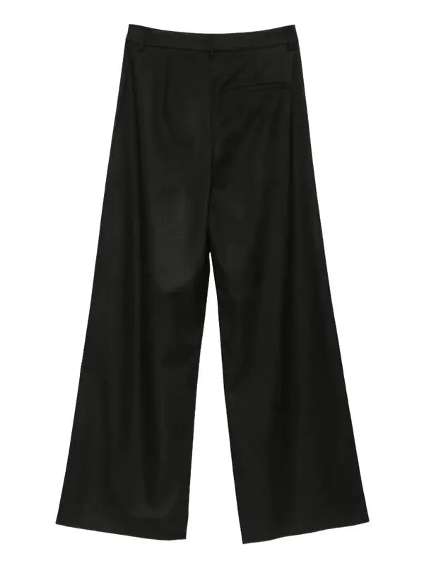 GESTUZ Pleated Wide-leg Trousers - Black