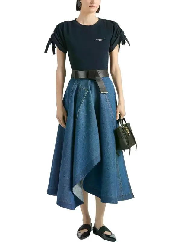 Givenchy T-shirt In Cotton With Bows - Blue
