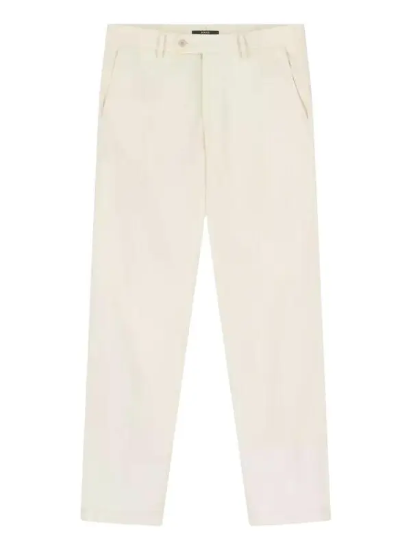 Boggi Milano Trousers In Stretch Cotton - Neutrals