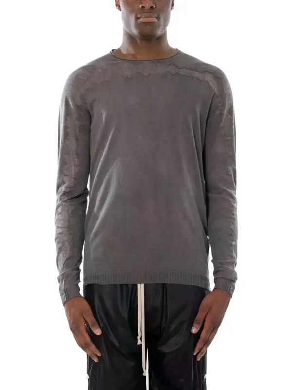MD75 Hand-treated Knitted Sweater - Grey
