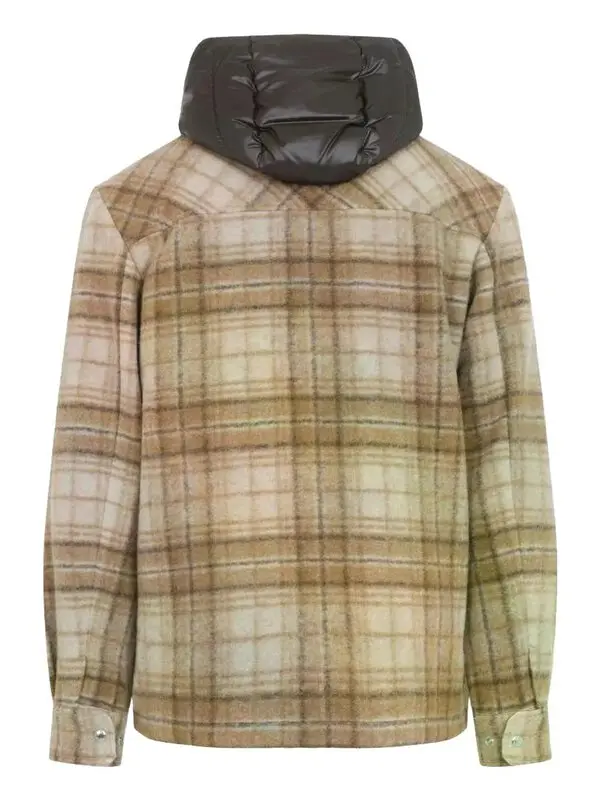 Moncler Nyvalin Check-pattern Hooded Down Jacket - Neutrals
