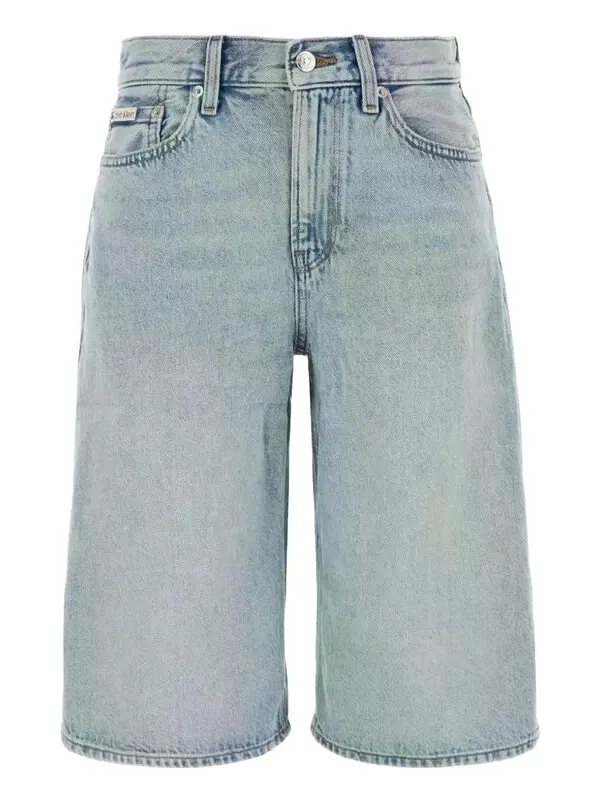Calvin Klein Acid-wash Denim Shorts - Blue