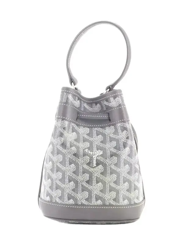 Goyard Petit Flot Coated Canvas Mini Bucket Bag - Grey
