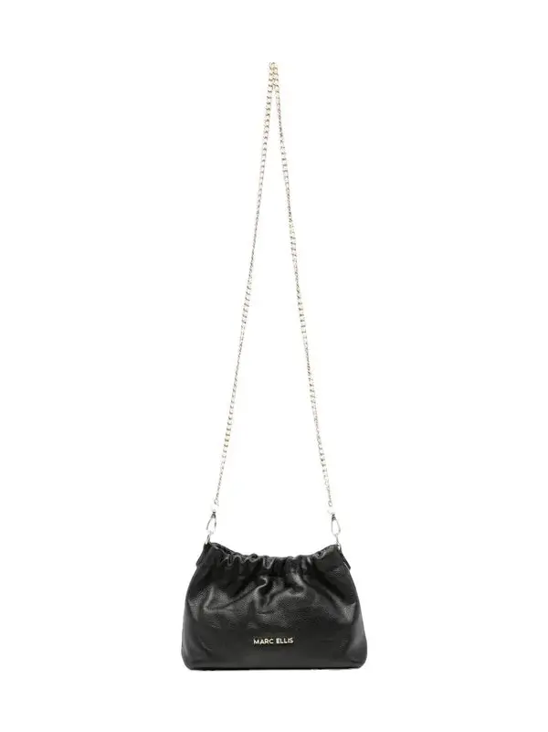 MARC ELLIS Zoedo Ruched Shoulder Bag - Black